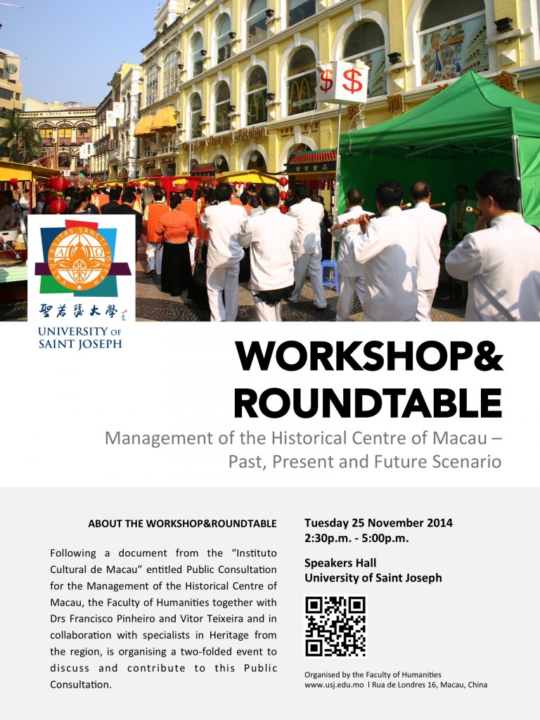 Workshop&Roundtable | Management of the Historical Centre of Macau ...