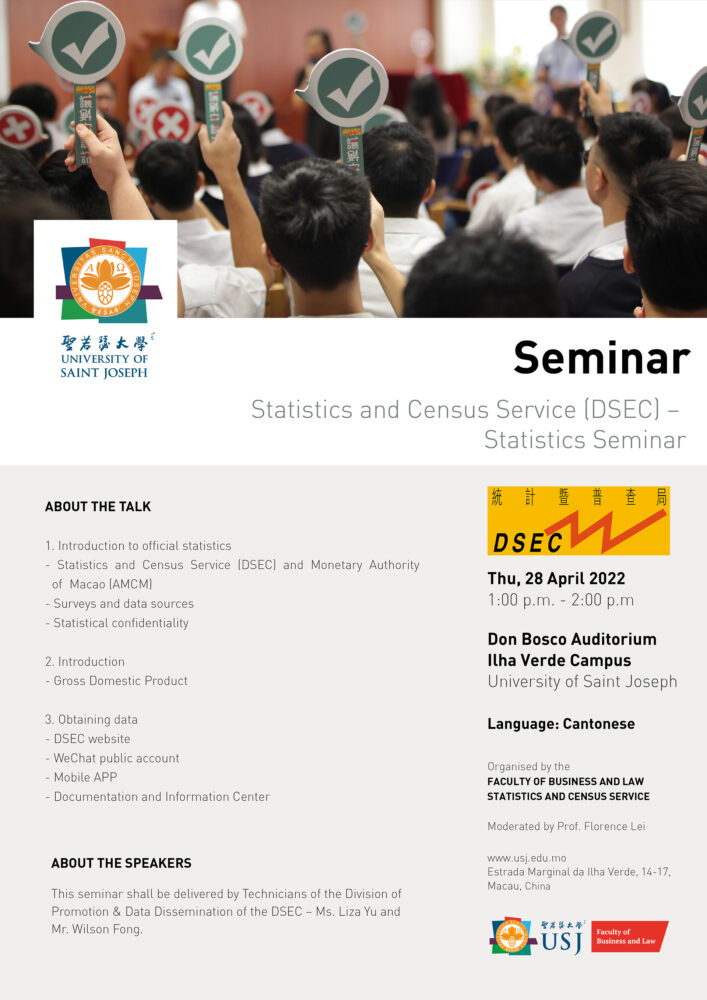 Seminar Statistics and Census Service (DSEC) – Statistics Seminar – USJ ...