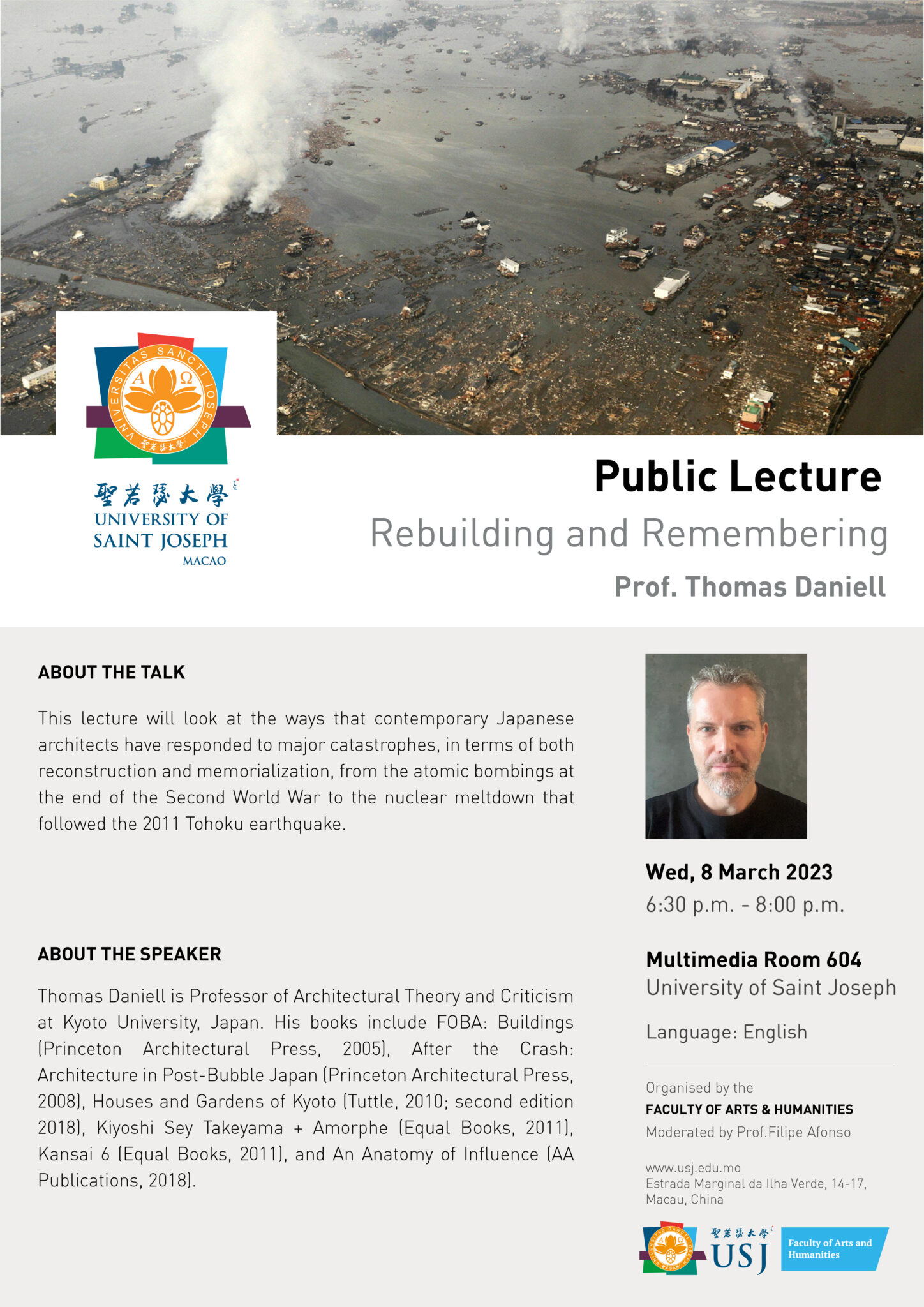Public Lecture | Rebuilding and Remembering – USJ Macao