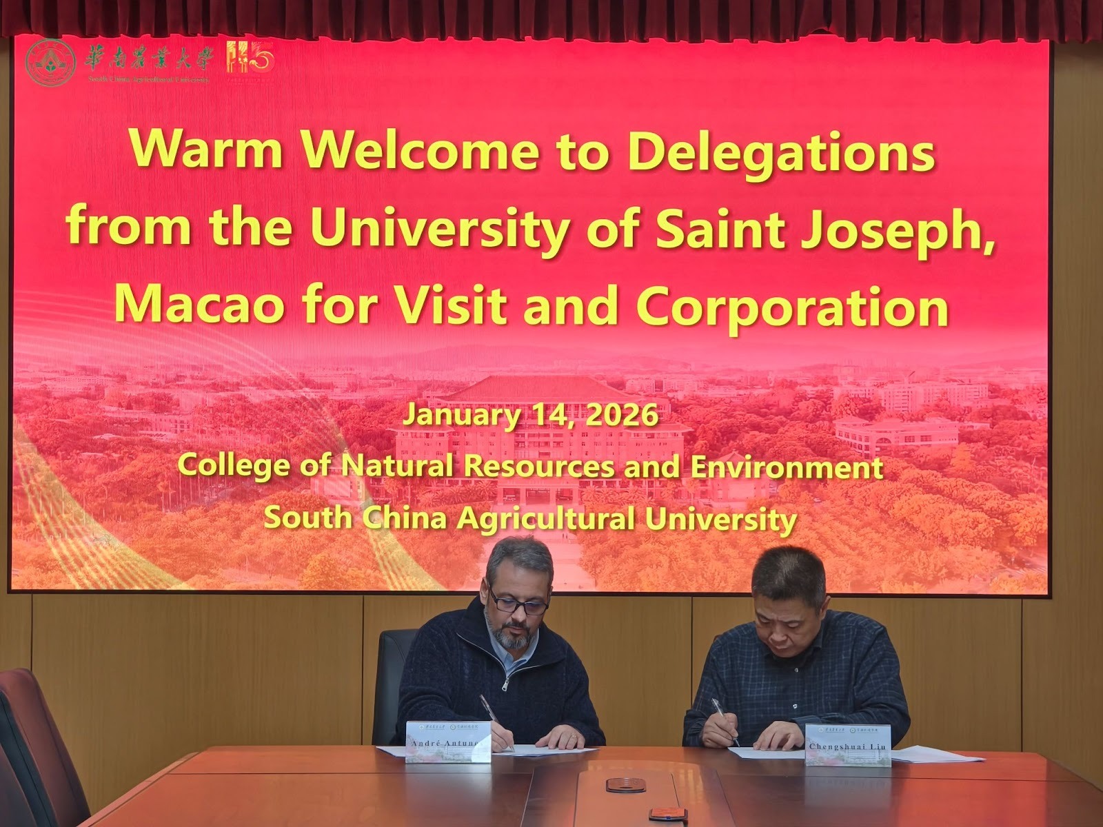 USJ’s Institute of Science and Environment and SCAU’s College of ...